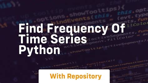 find frequency of time series python - YouTube