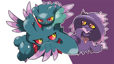 Mismagius Misdreavus And Flutter Mane Pokemon Drawn By Blacknirrow
