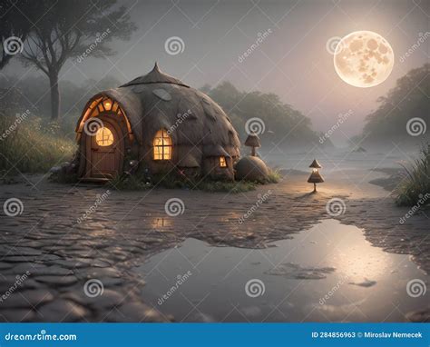 fairy hut generative ai illustration stock illustration illustration