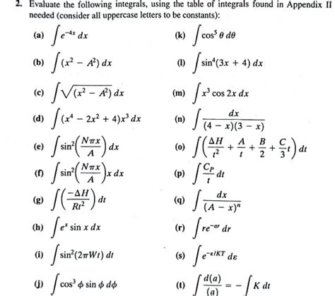 2 Evaluate The Following Integrals Using The Studyx