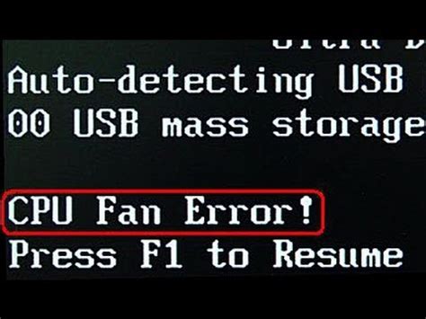 CPU FAN ERROR YouTube
