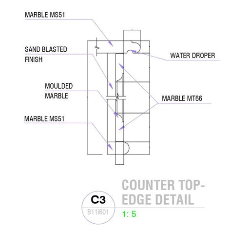 2d Design Of Counter Top Edge Detail In Autocad Dwg File Cad File