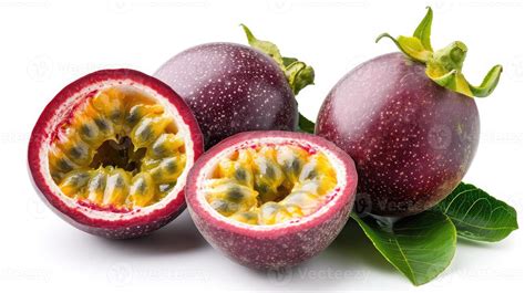 Ai Generated Passionfruit On Isolated White Background 38971747 Stock