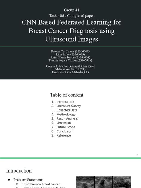 Task 06 G41 Cnn Based Federated Learning For Breast Cancer Diagnosis Using Ultrasound Images