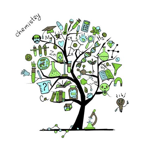 Physics Concept Tree For Your Design Icons Sign And Symbols Stock Vector Illustration Of