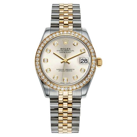 Rolex Datejust 31mm Steel White Dial Fluted Bezel Mid Size Oyster Watch