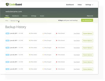 CodeGuard Automated Backups And Protection Against Viruses Hackers