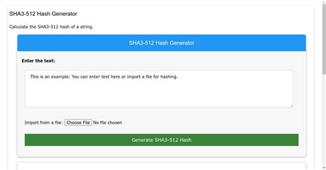 Online Sha3 512 Hash Generator