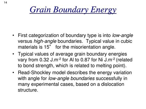 Ppt Grain Boundary Properties Energy Powerpoint Presentation Free