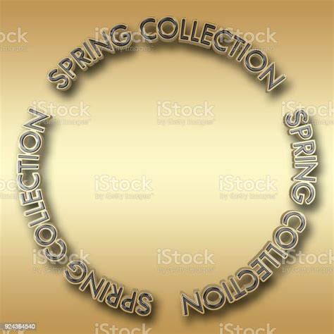 재고 일러스트 레이 션골든 텍스트 봄 컬렉션 3d 그림 밝은 대 한의 황금 그라데이션 배경 0명에 대한 스톡 사진 및 기타 이미지 Istock