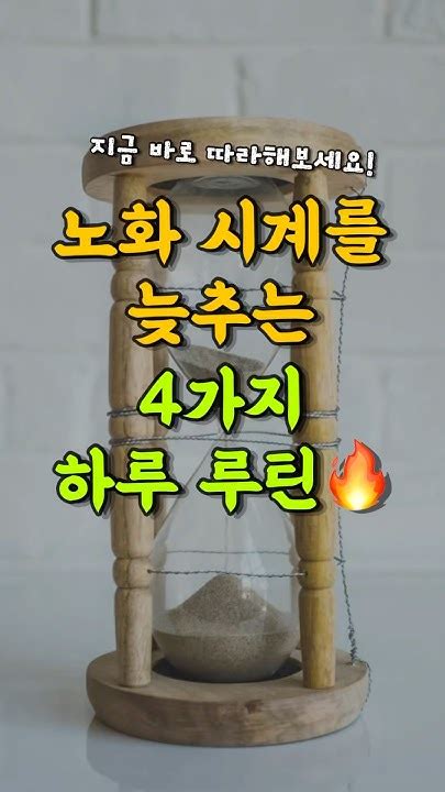 노화 예방을 위한 4가지 습관 ️노화방지 노화예방 노화를늦추는방법 건강관리 건강 건강정보 Youtube