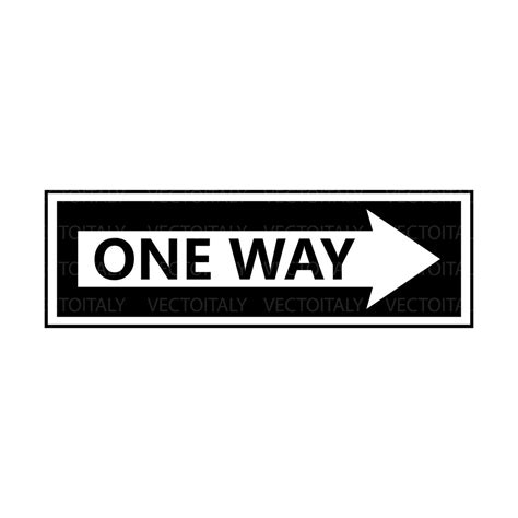 One Way Street Sign Svg Png  Files Instant Download Street Sign