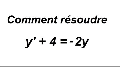Résolution Déquations Différentielles Youtube