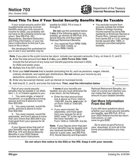 Irs Notice 703 Social Security Income Form Supermoney