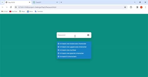 [video] created a password validation input for enhanced security