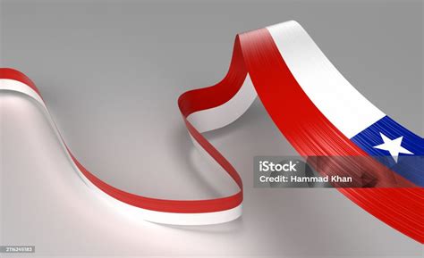 칠레의 3d 국기 3d 반짝이는 물결 치는 칠레 리본 깃발 고립 흰색 배경 3d 일러스트 0명에 대한 스톡 사진 및 기타 이미지 0명 3차원 형태 개념 Istock