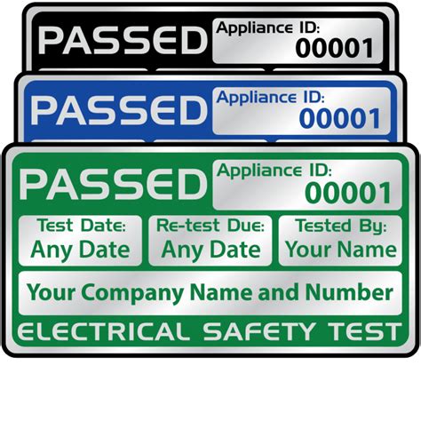 Heavy Duty Custom Passed Labels Design 2 Variety Of Colours Label Bar