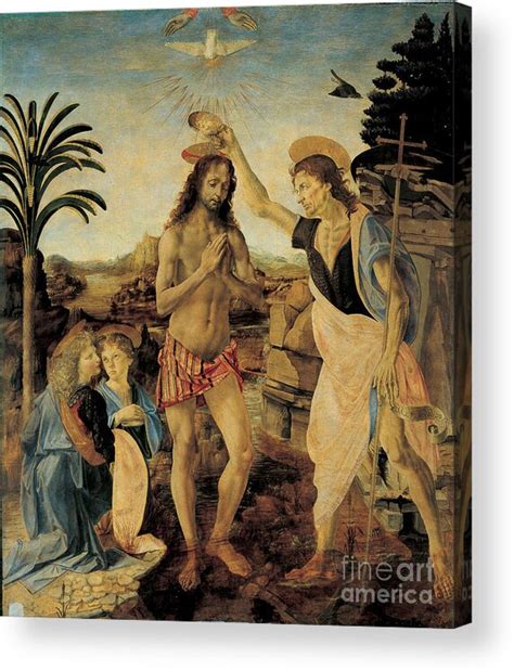 The Baptism Of Christ By Andrea Del Verrocchio And Leonardo Da Vinci