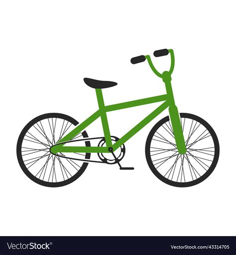 Green Bike Bicycle Icon Royalty Free Vector Image
