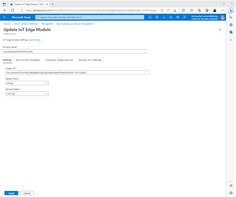 Applying The Final Firmware Update For The Azure Percept Dk This Is