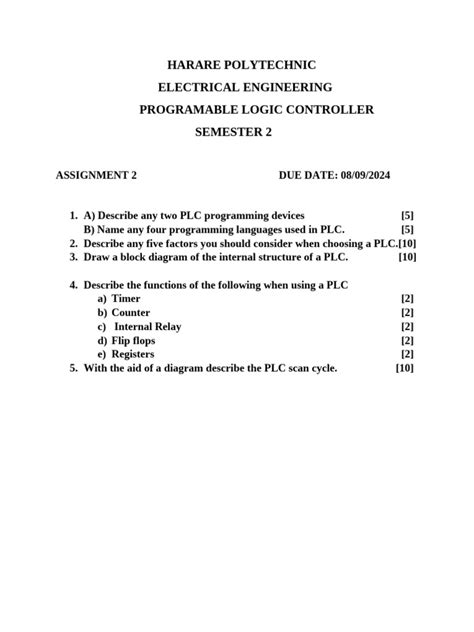 Plc Assignment 2 Pdf
