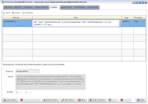 Managing Oracle Cql Rules