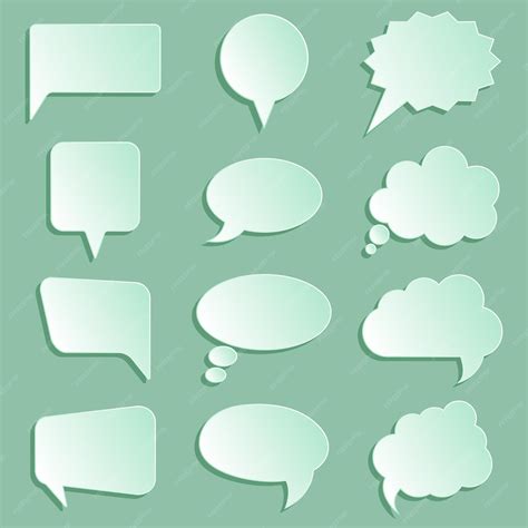 Premium Vector Set Of Paper Communication Speech Bubbles