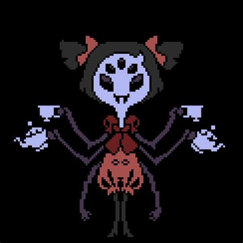 Colorized Muffet  Undertale Pixel Art Stitch Plush Toy