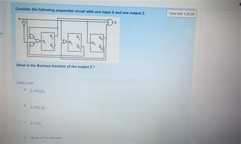 solved consider the following sequential circuit with one