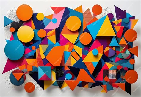 Premium Photo Exploring The Intersection Of Color And Form In Abstract Art
