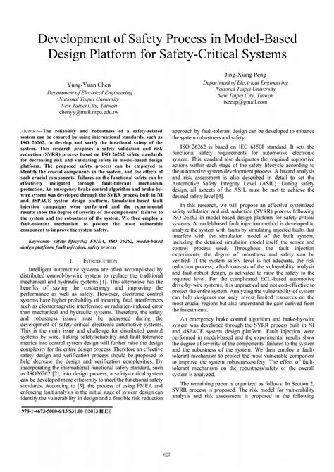 PDF Development Of Safety Process In Model Based Design Platform For Safety Critical Systems