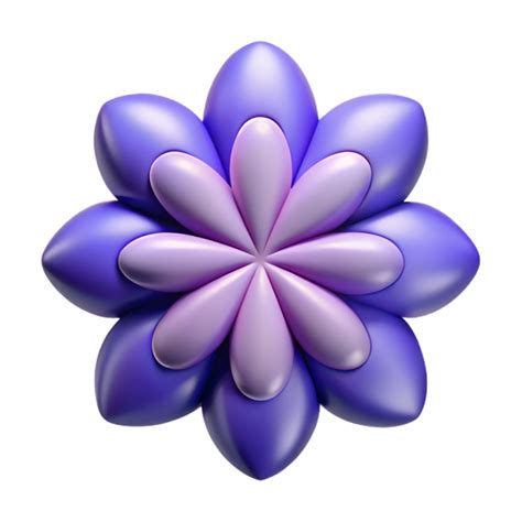 Dramatic Calm Abstract Symmetrical Abstract Flower Shape With Crisp Edges Flat Color With