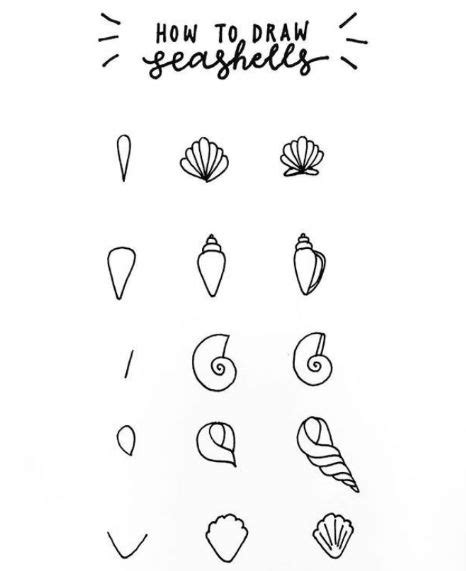 Easy Doodles How To Draw Seashells