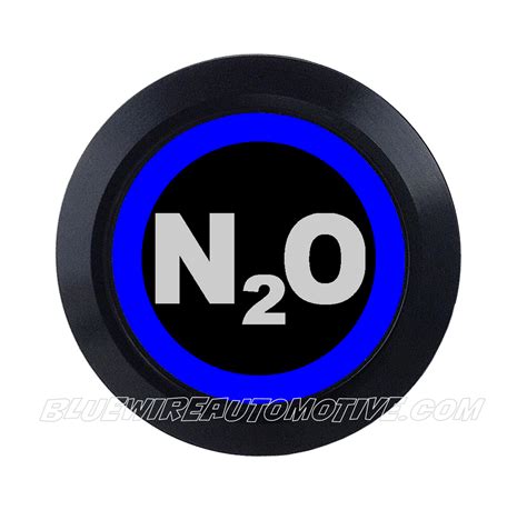 Black Series Dual Colour Billet Button 22mm Nitrous Oxide N2o Bluewire