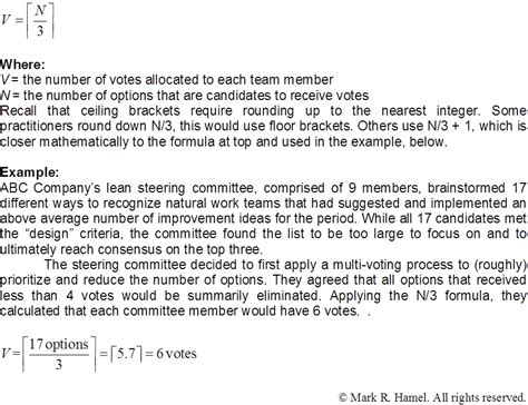 Multi Voting Math Or N3 Talcott Ridge Consulting