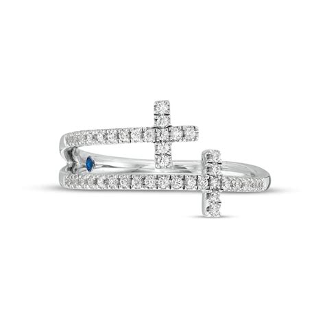Vera Wang Love Collection 14 Ct Tw Diamond Double Cross Bypass Ring