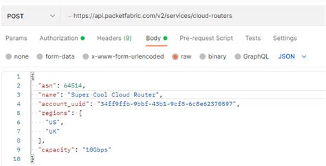 Provision A Cloud Router Via The API