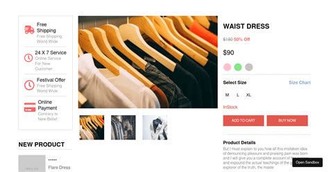Product Listing React Codesandbox