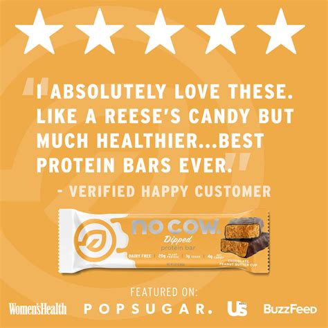 Vegan Protein Bars Chocolate Peanut Butter Cup Protein Bar No Cow