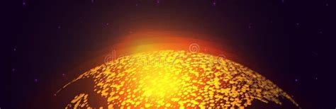 Futuristic Map Of The Planet World Map Globalization Internet And