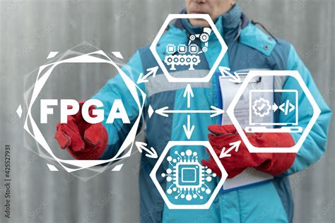 Industry Concept Of FPGA Field Programmable Gate Array Circuit Technology Production Stock