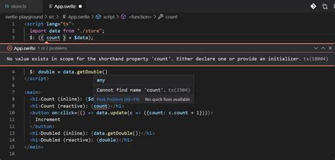 unexpected error when destructing store values · issue 444 · sveltejs