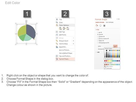 three pie charts with percentage analysis powerpoint slides templates