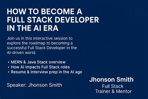 How To Become A Full Stack Developer In The Ai Era Learn Java Full
