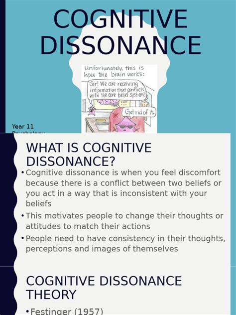 Cognitive Dissonance Pdf Psychological Attitude Cognition