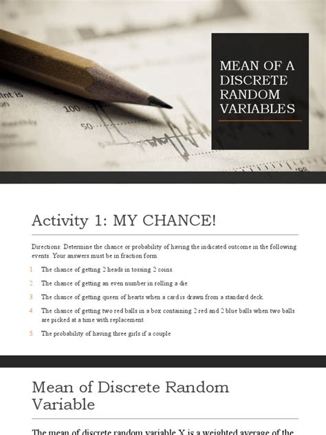 lesson 3 3 mean of a discrete random variables pdf