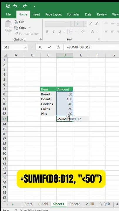 Excel Sumif Function Accumulate Data Accurately And Flexibly Shorts Youtubeshorts Excel