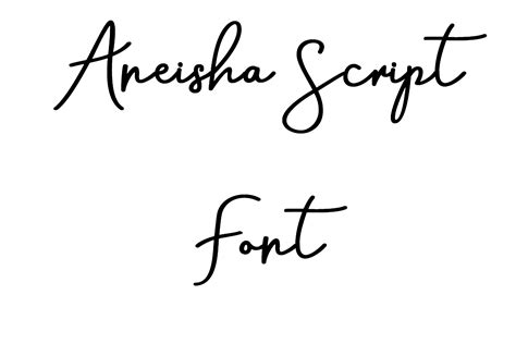 Aneisha Script Font Dafont Style