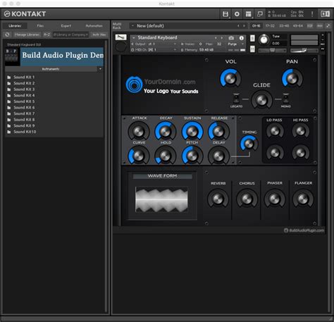 Basic Standard Kontakt Gui Sound Plugin Designer Vst Gui Plugin