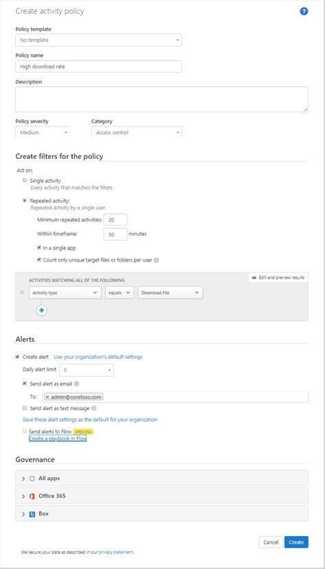 활동 정책 만들기 Microsoft Defender For Cloud Apps Microsoft Learn